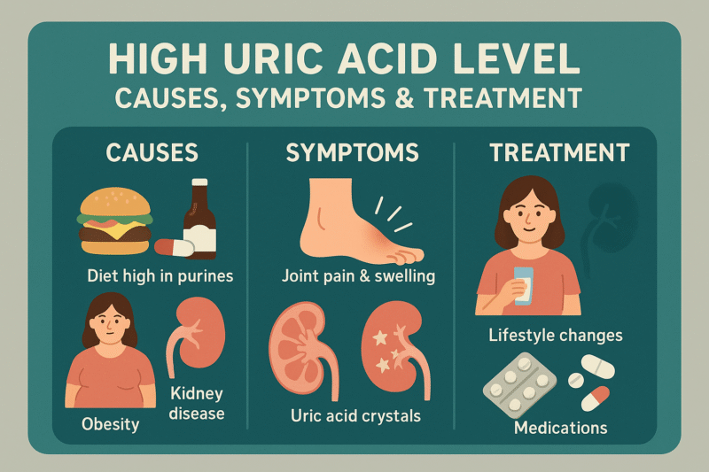 High Uric Acid Level: Treatment, Causes & Symptoms | Alhosn Medical Center